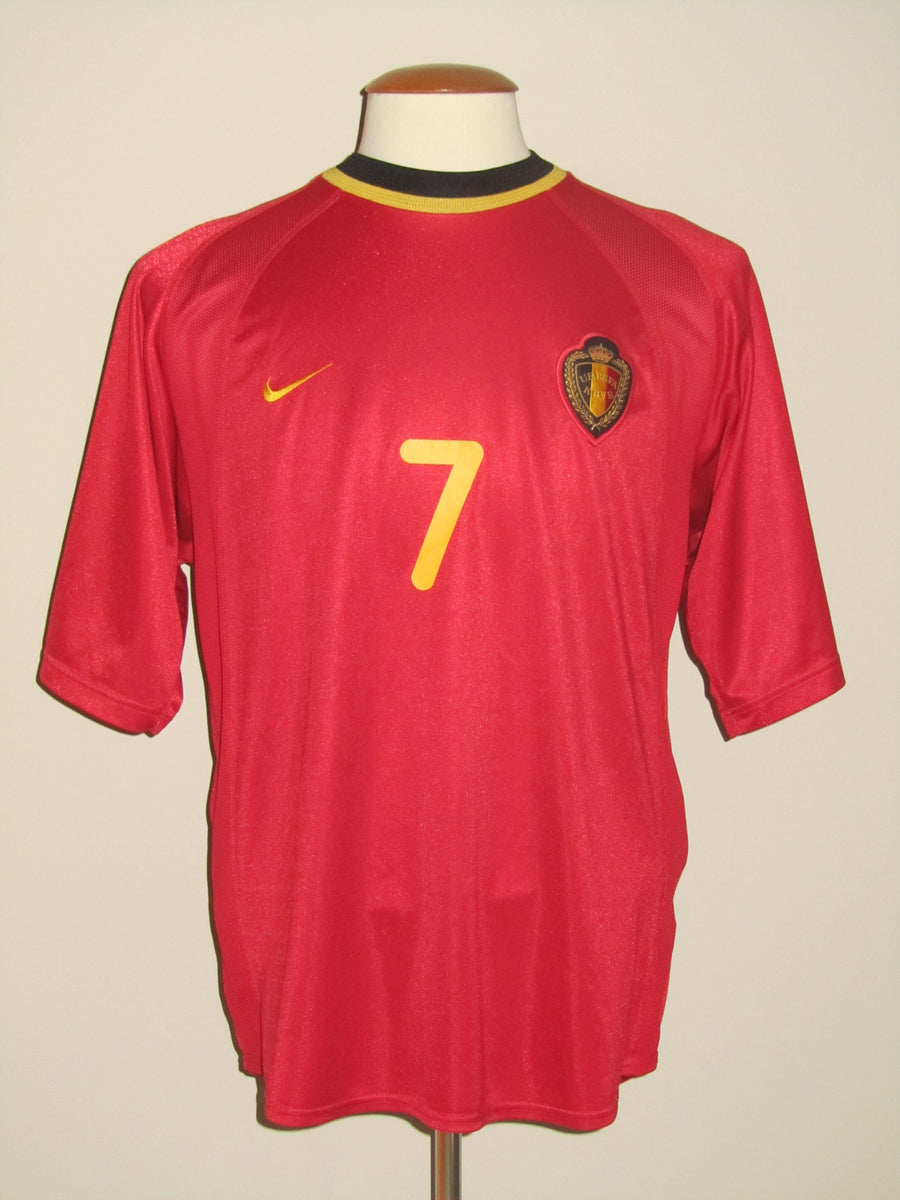 Rode Duivels 2000-02 Home shirt M #7 Marc Wilmots – Belgian Football ...