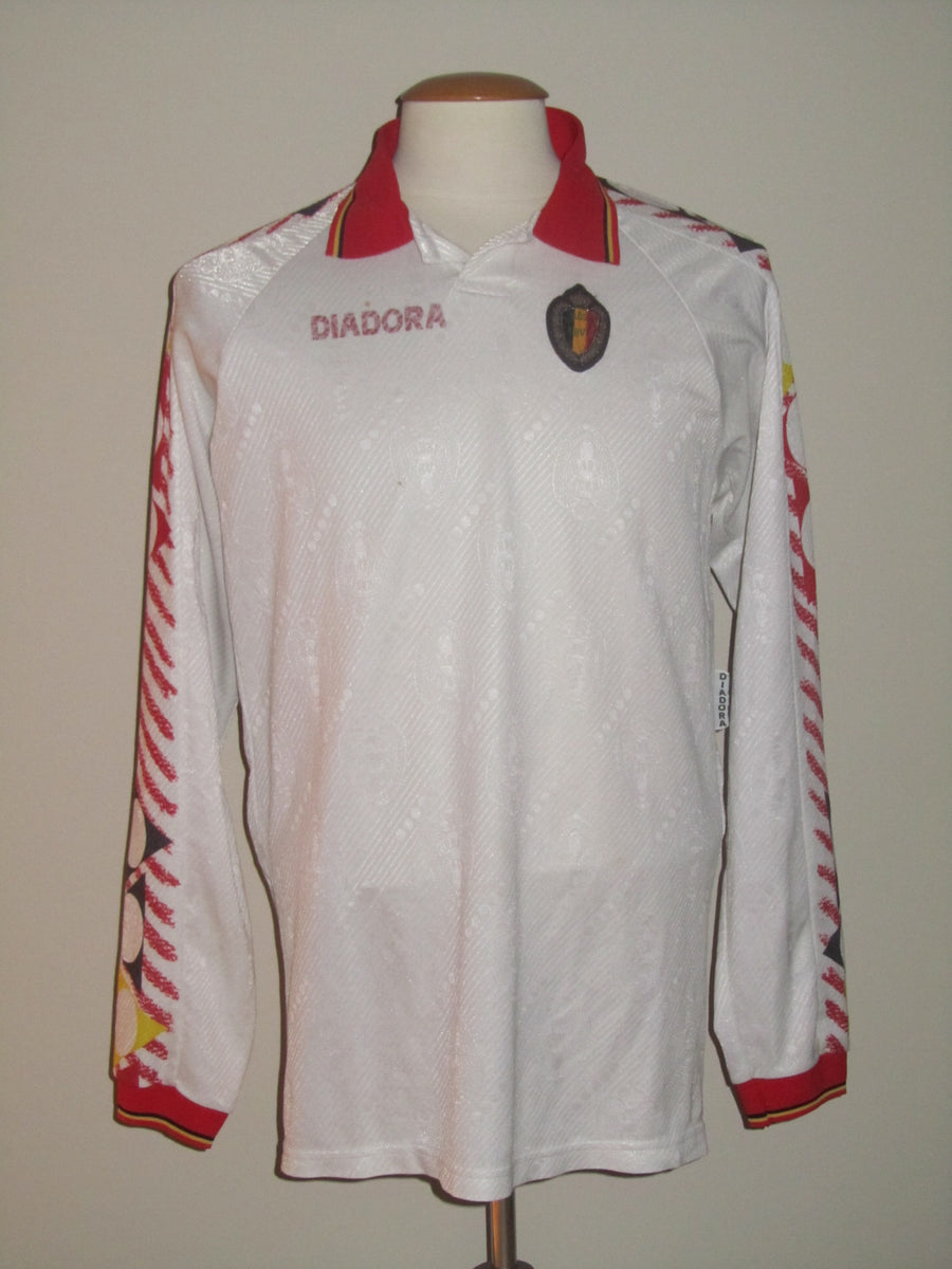 Rode Duivels 1994-96 Away shirt MATCH ISSUE/WORN #13 – Belgian Football ...