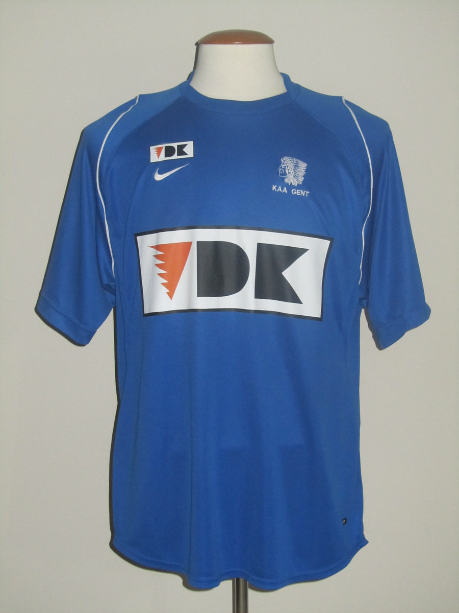 KAA Gent 2005-06 Home shirt MATCH ISSUE/WORN #16 Steve Cooreman *damag ...