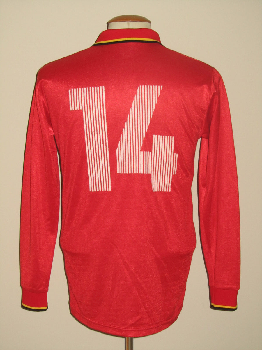 Rode Duivels 1981-82 Home shirt MATCH ISSUE/WORN #14 – Belgian Football ...