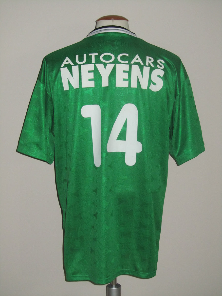 KFC Lommel SK 2001-02 Home shirt MATCH ISSUE/WORN #14 Wim Mennes *sign ...
